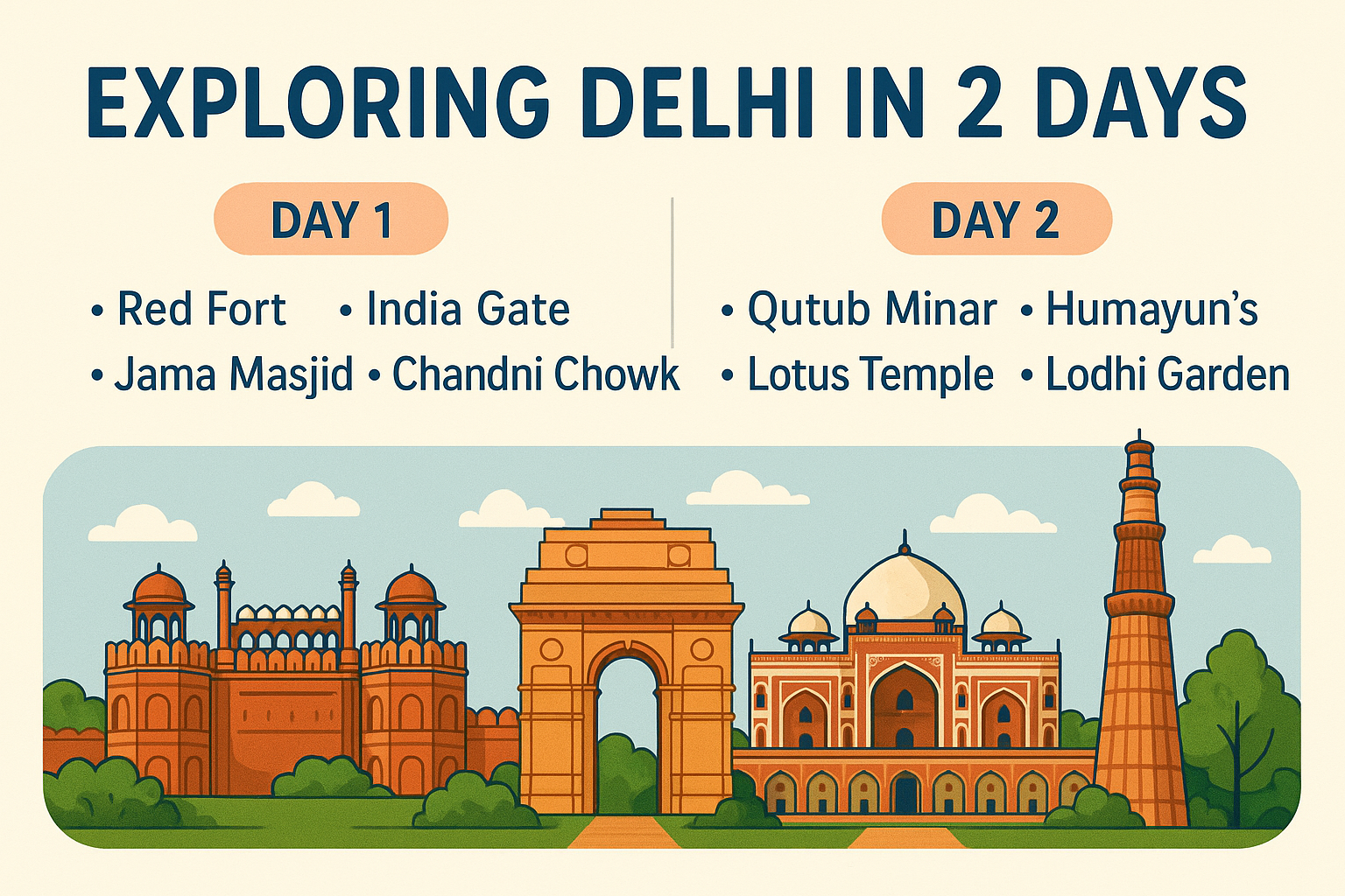 Exploring Delhi in 2 Days – Best Itinerary for First-Time Visitors ...